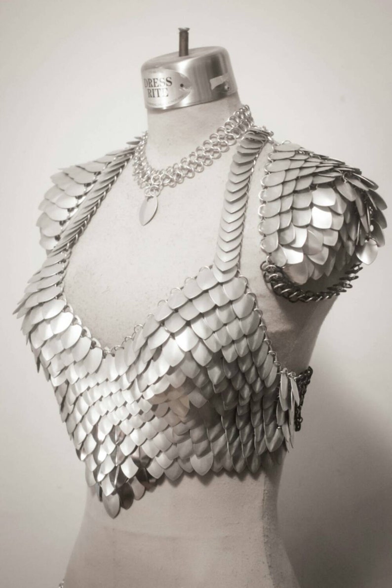 4 Pc Set-the Valkyrie Rider-scalemail Chainmail Bikini halter - Etsy