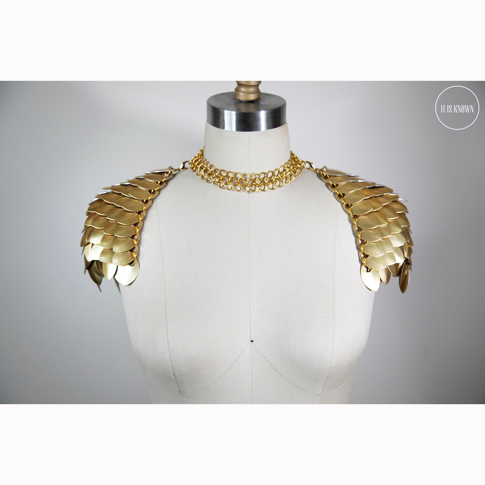 Of the North-black Scale Mail/scale Maille Pauldrons Spaulders | Etsy UK