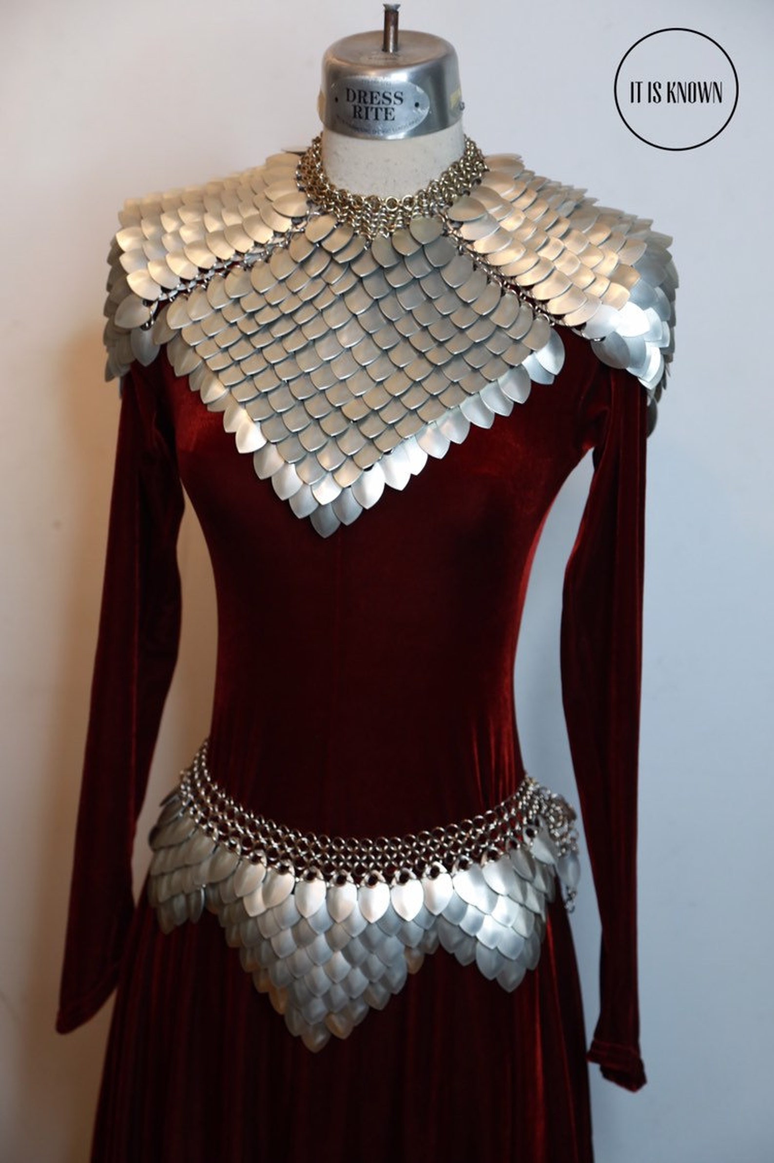 Atlantis Chest Armor / Collar unisex scalemail / scalemaille | Etsy