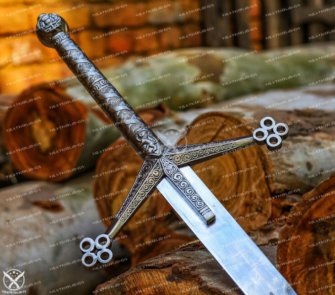 Handmade Scottish Claymore Sword J2 Steel Highland Claymore Black ...