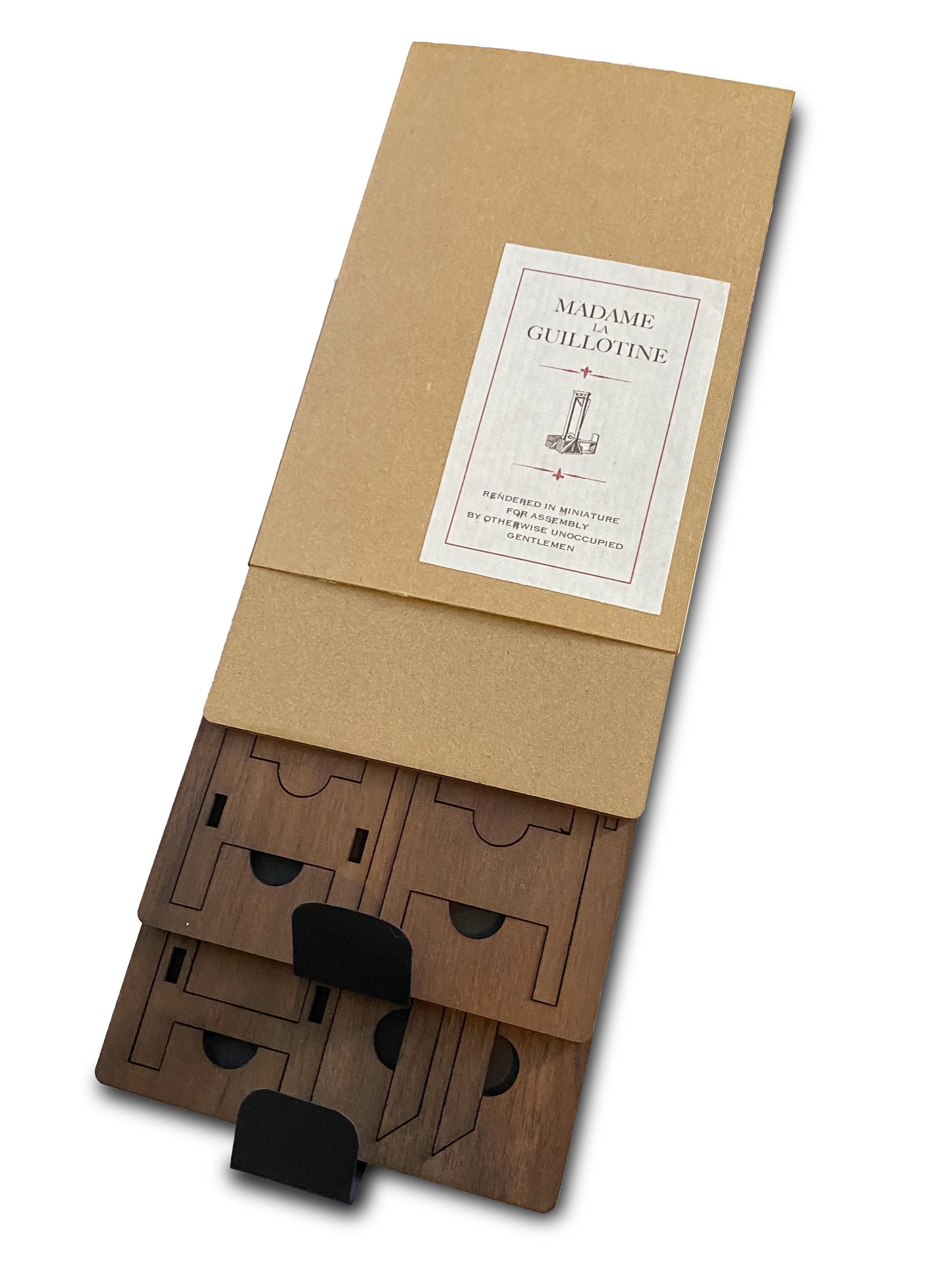 Guillotine Model - Wood & Acrylic - Build at Your Desk Kit. Retro Box ...