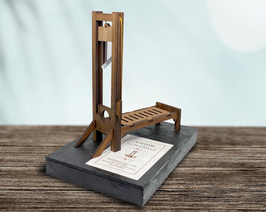 Guillotine Model - Wood & Acrylic - Build at Your Desk Kit. Retro Box ...