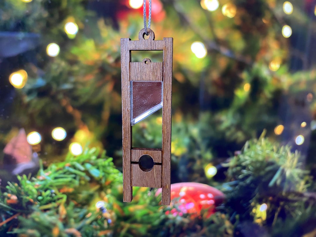 Retro Guillotine Christmas Baubles (pair): Macabre Halloween Ornaments ...