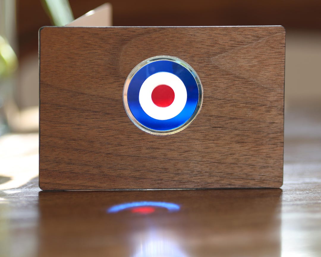 RAF / Archery Bullseye / Mod Roundel Retro Stained Glass Greeting Card ...