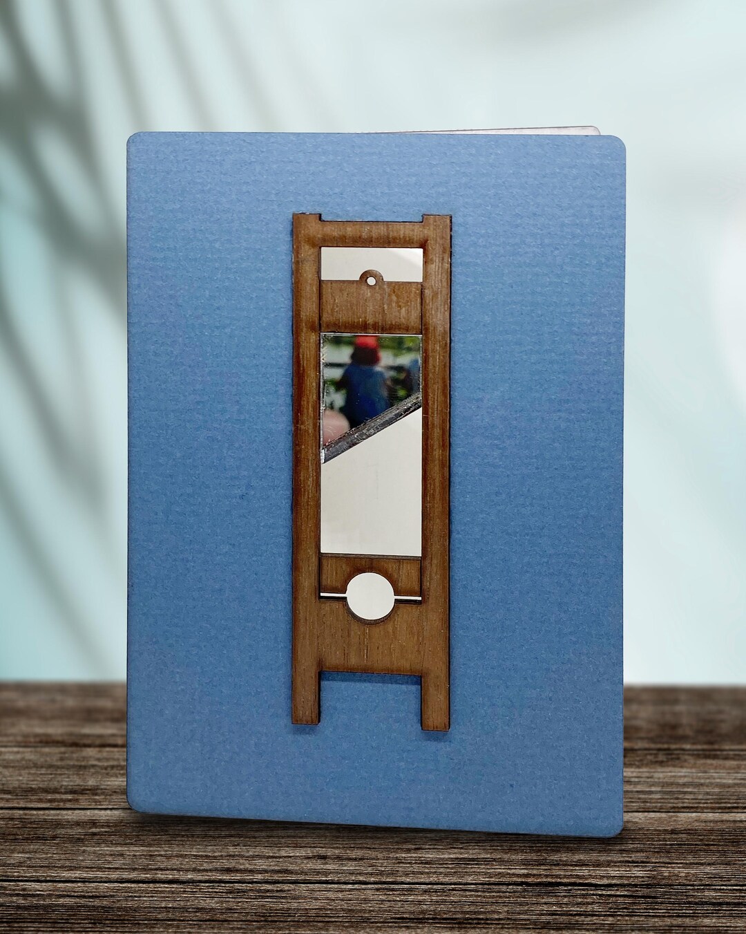 Handmade Guillotine Greeting Card: Wooden & Acrylic Horror Gift - Etsy