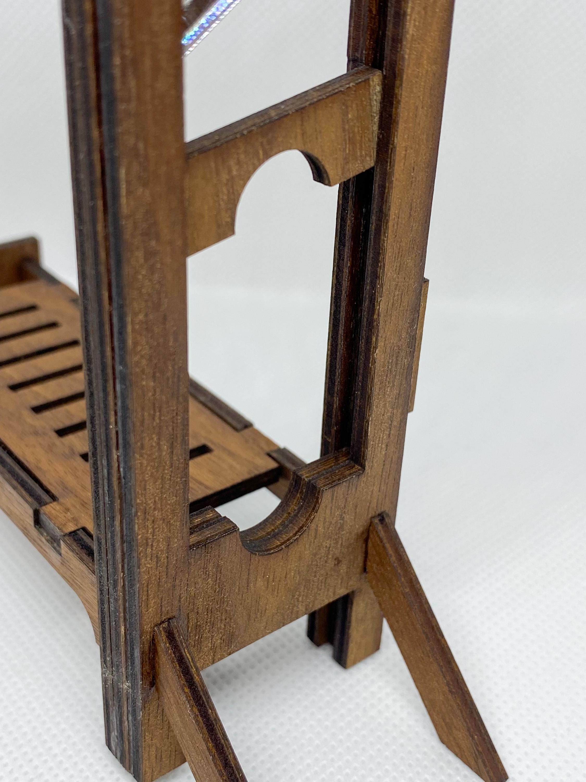 Guillotine Model - Wood & Acrylic - Build at Your Desk Kit. Retro Box ...