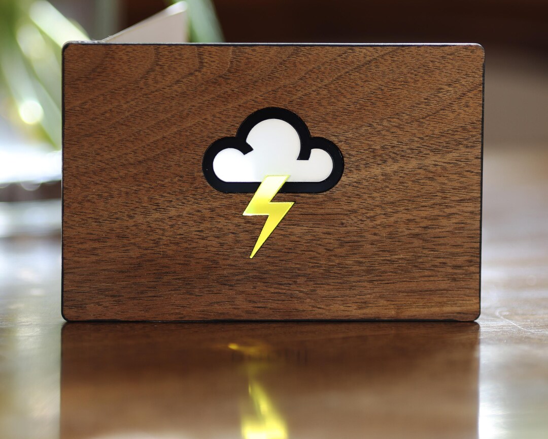 Handmade Wooden Thunder Card: Retro Stained Glass Greeting - Etsy