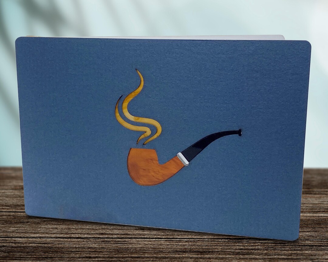 Handmade Pipe Smoker Birthday Card – Stained Glass Effect - Etsy