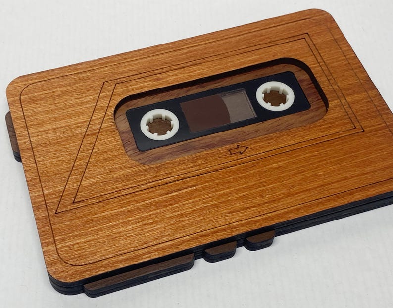 Handmade Wooden Retro Walkman With Cassette, Vintage Music Player ...