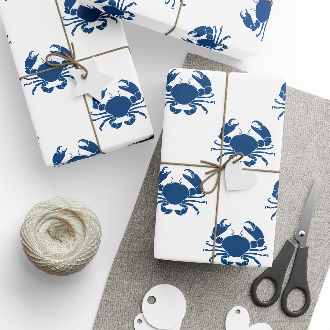 Crab Wrappin Papers: Christmas Crab Holiday Gift Wrapping Paper - Etsy