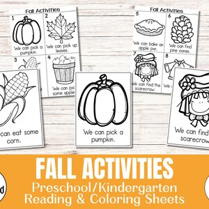 Fall Coloring Pages, Fall Activities Early Reader, Autumn Preschool ...