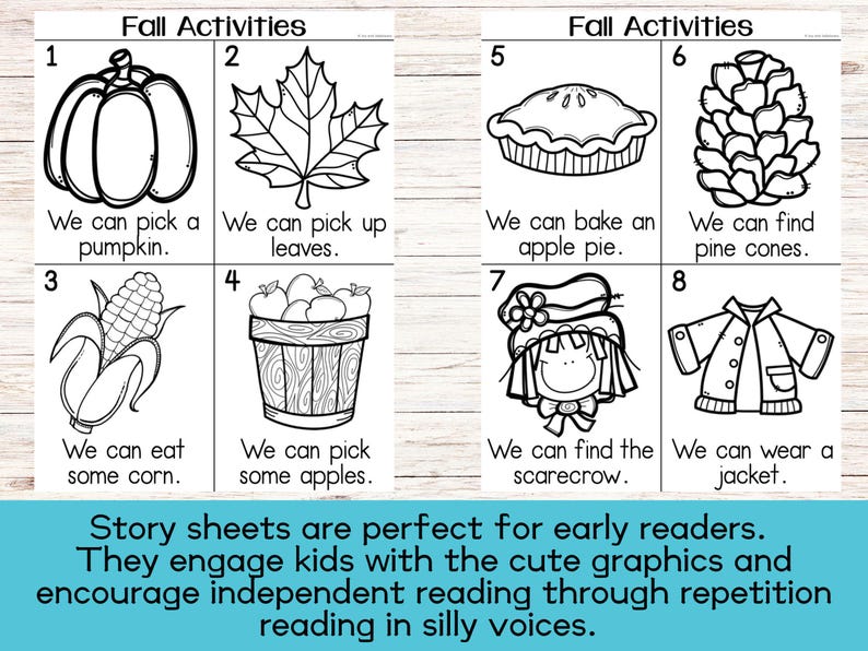 Fall Coloring Pages, Fall Activities Early Reader, Autumn Preschool ...