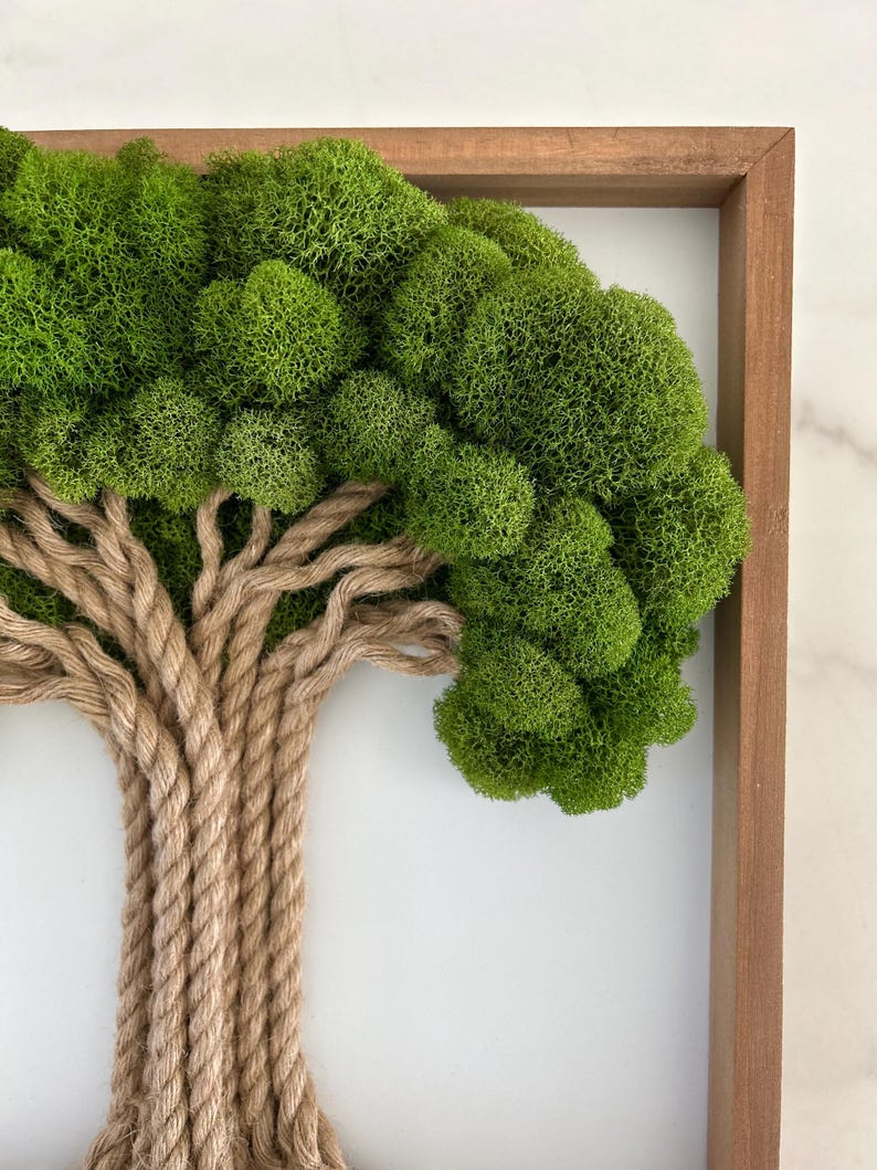 Moss Tree Wall Decor, Handmade Preserved: Biophilic Art (12x12) - Etsy