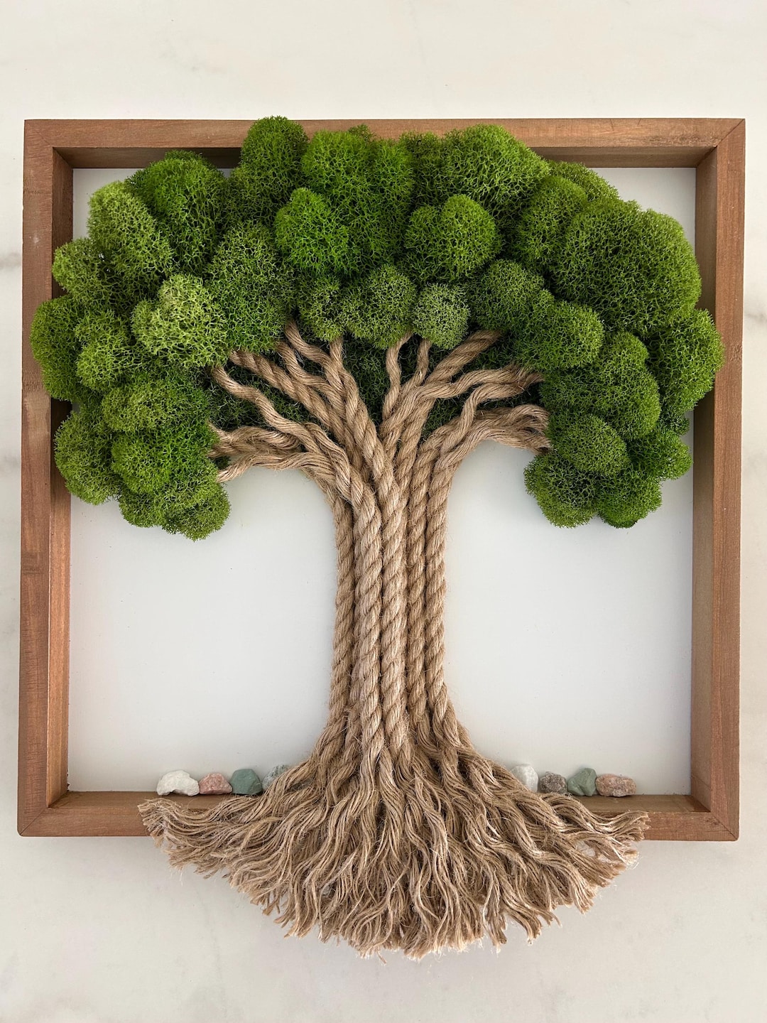 Moss Tree Wall Decor, Handmade Preserved: Biophilic Art (12x12) - Etsy