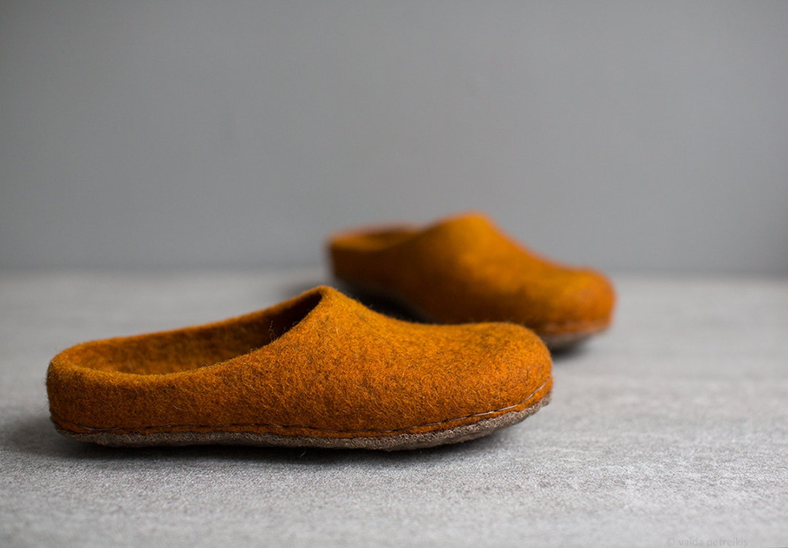 Burnt Orange Slippers for Women Pumpkin Orange Felted Wool - Etsy
