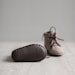 Felted Baby Shoes From Natural Organic Greyish Brown Wool With - Etsy