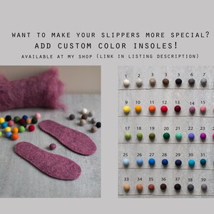 Black Shoes, Women Wool Clogs, Felted Slippers With Soles, Black Red ...