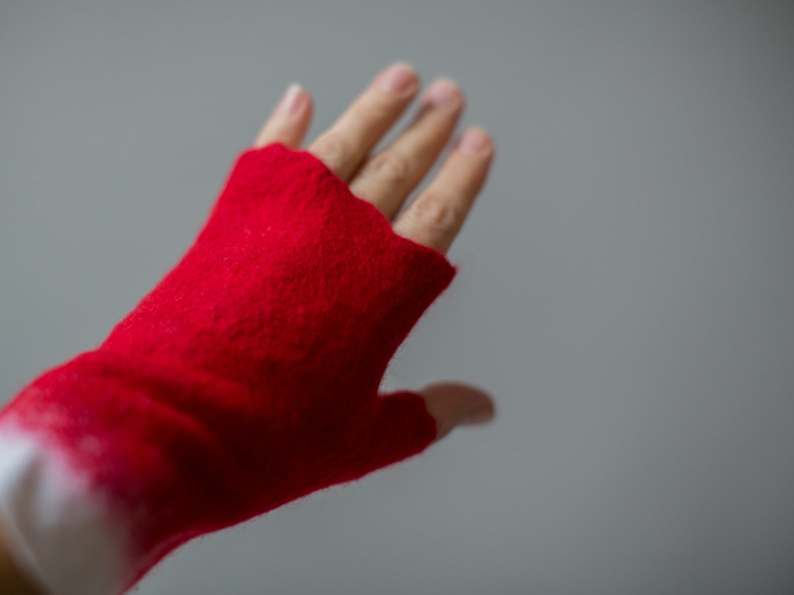 Christmas Fingerless Gloves Felted Arm Warmers Made From | Etsy