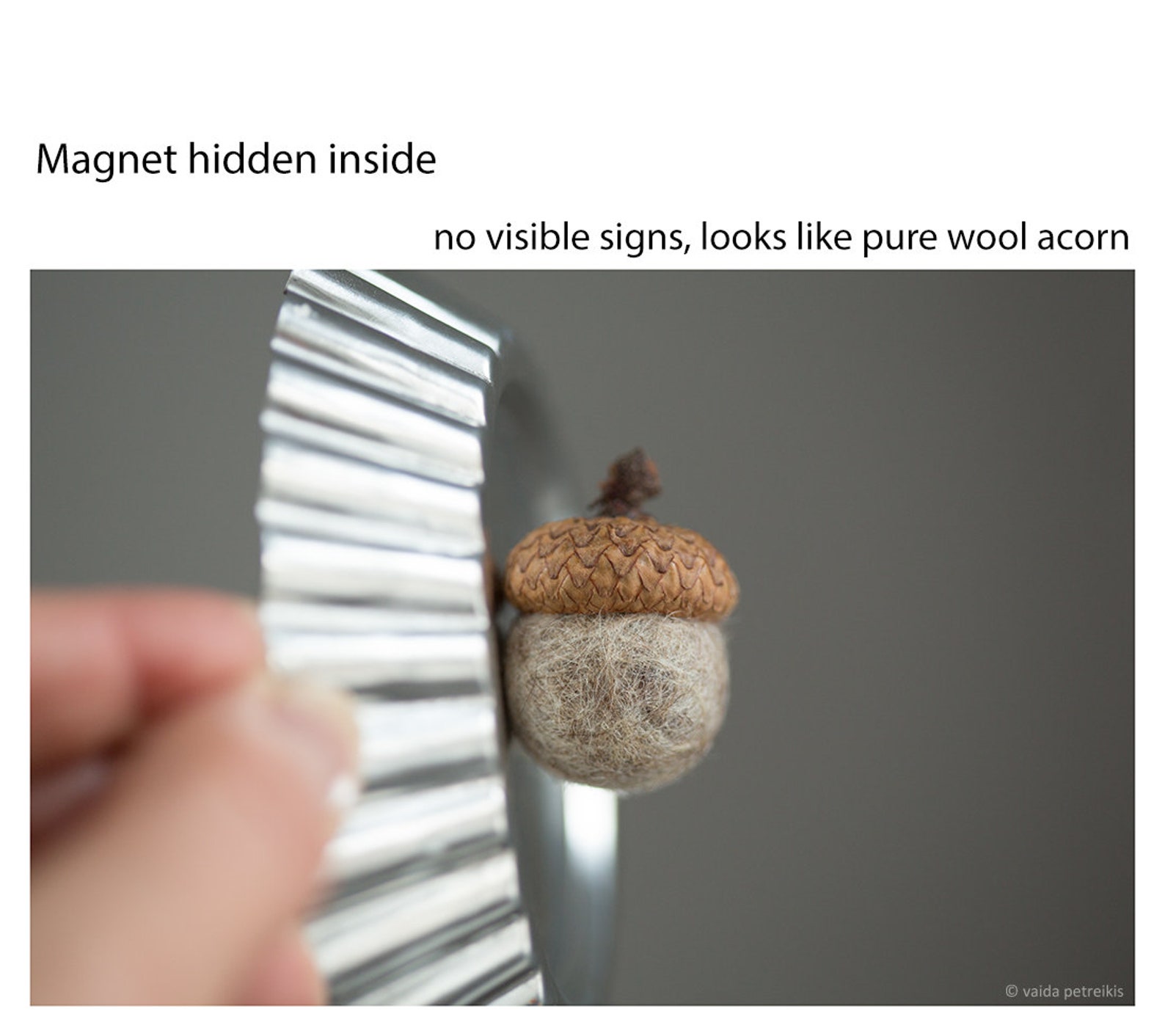 Felt Acorn Magnet in Custom Color Packed in a Kraft Box for | Etsy