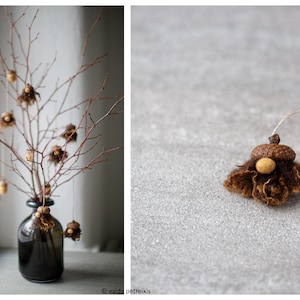 Acorn Gnome Ornaments, Holiday Decor, Grumpy Christmas Tree Ornaments ...