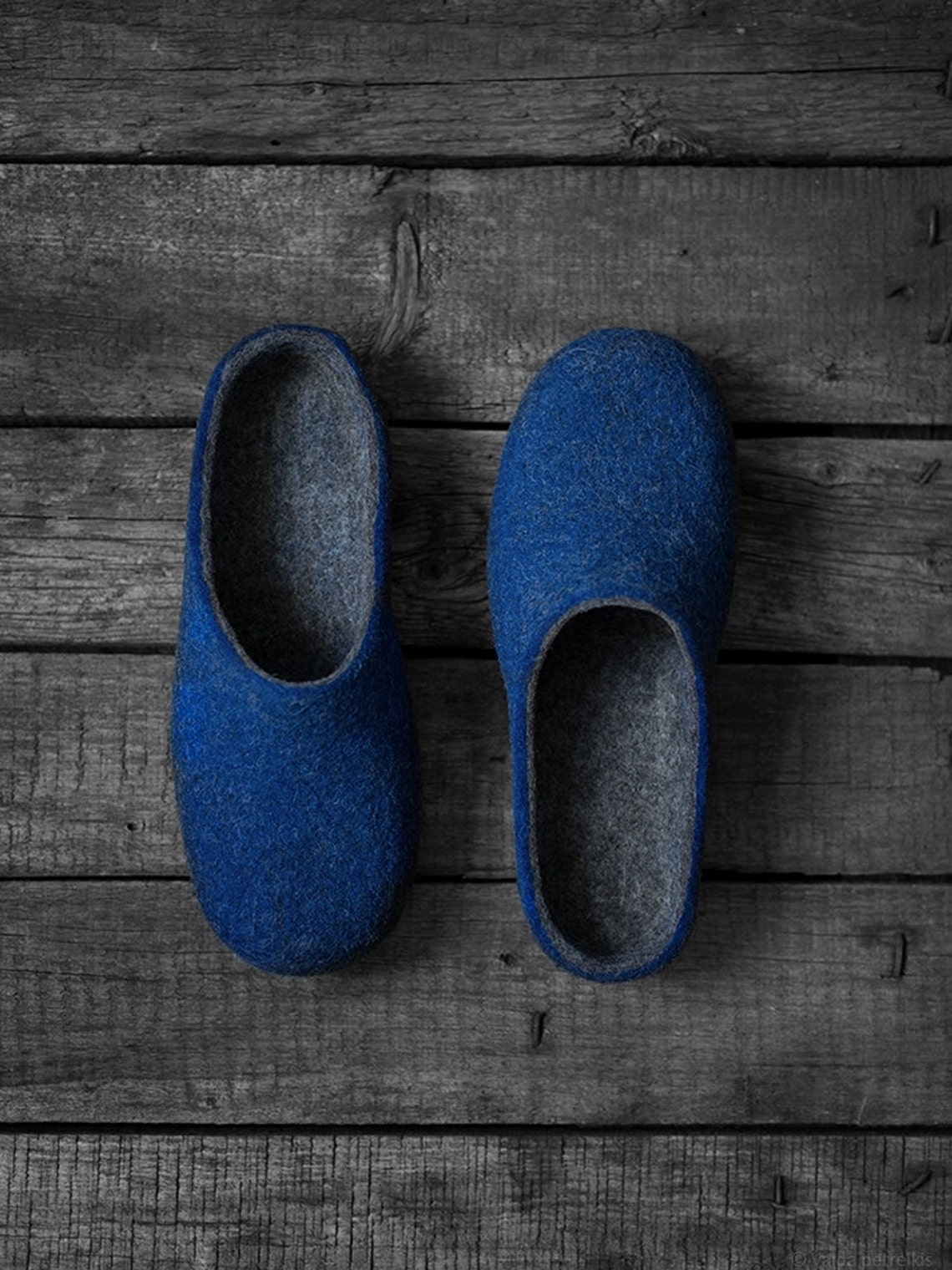 Wool Slippers for Men With Rubber Soles Real Rustic Style - Etsy