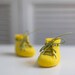 Yellow Baby Boots, Kids Shoes, Newborn Woolen Booties, Baby Shower Gift ...