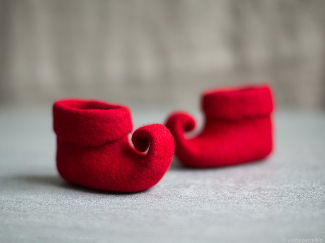 Newborn Elf Shoes Felted Unisex Fairy Baby's First | Etsy