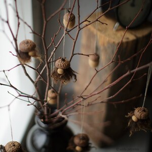 Acorn Gnome Ornaments, Holiday Decor, Grumpy Christmas Tree Ornaments ...