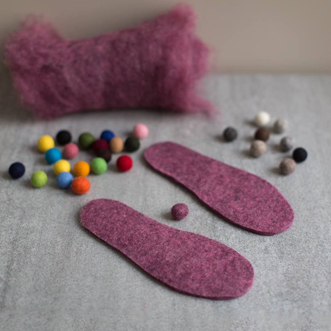Wool Felt Insoles, Women's Shoes Inserts, Woolen Boot Liners, Natural ...