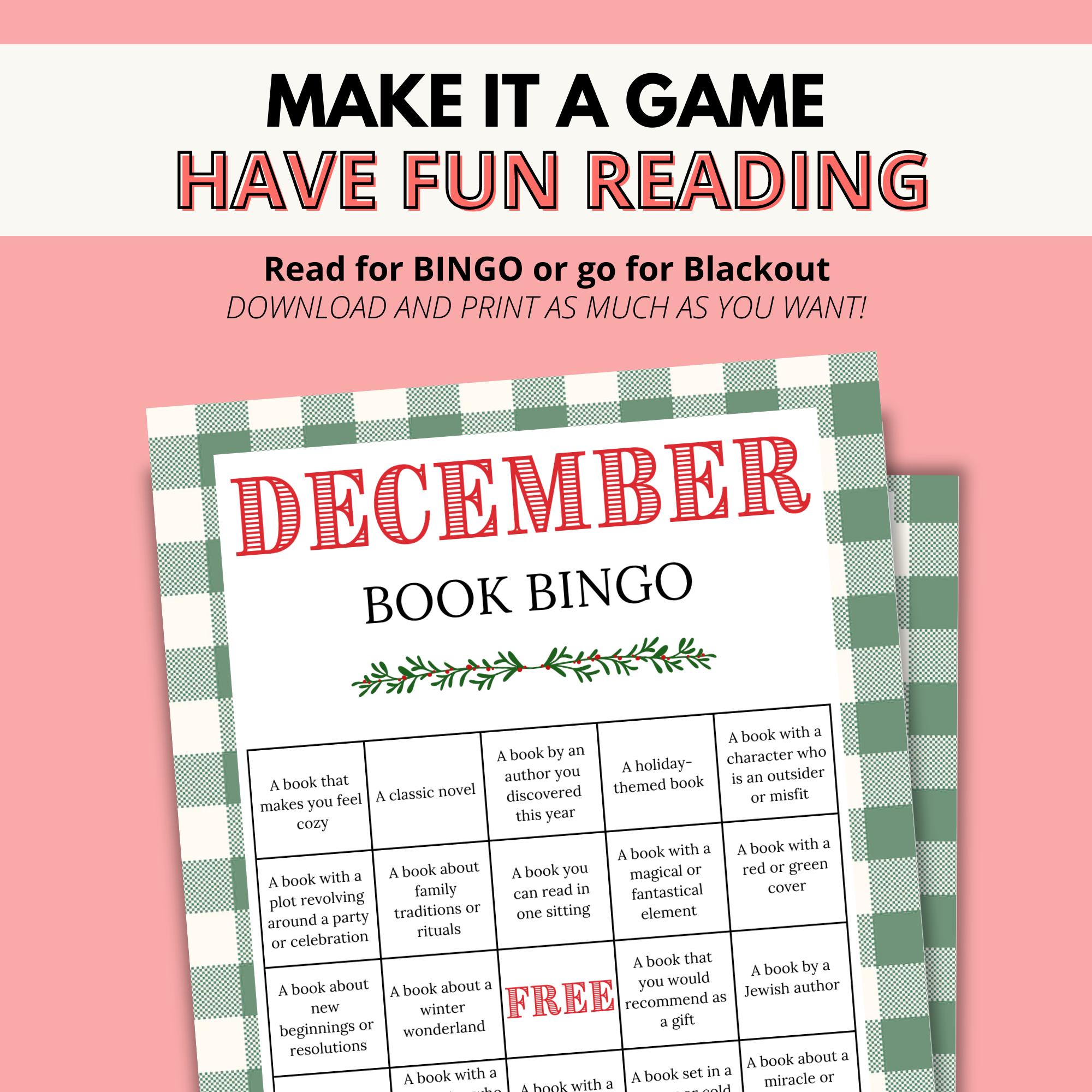 December Book Bingo, Christmas Book Bingo, Printable Bingo, Reading ...
