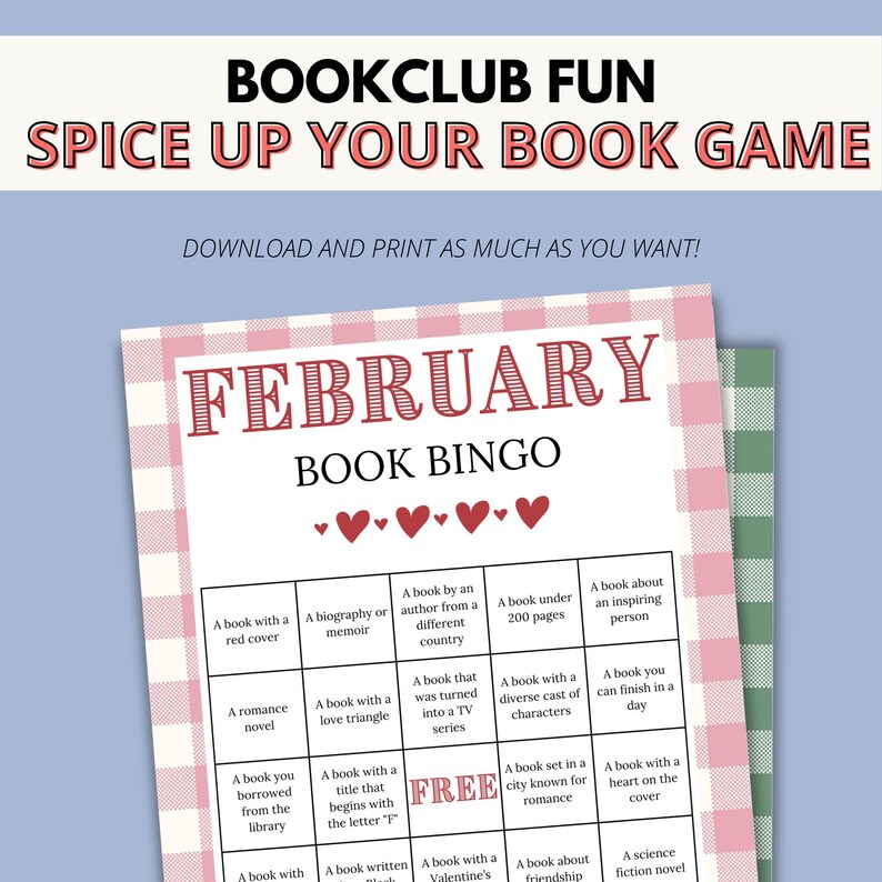 Winter Book Bingo Bundle, Winter Bookish Games, Printable Book Bingo ...