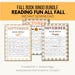 Fall Book Bingo Bundle, Printable Book Bingo, Autumn Book Reads, Fall ...