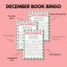 December Book Bingo, Christmas Book Bingo, Printable Bingo, Reading ...