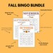 Fall Book Bingo Bundle, Printable Book Bingo, Autumn Book Reads, Fall ...