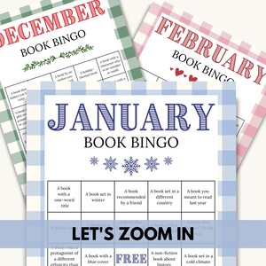 Winter Book Bingo Bundle, Winter Bookish Games, Printable Book Bingo ...