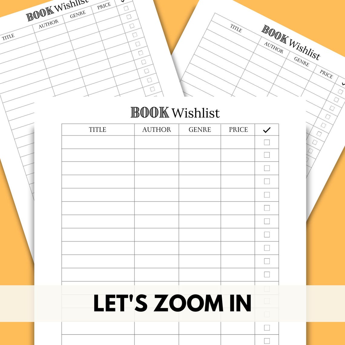Book Wishlist Tracker, Printable Book Wishlist, Reading Wishlist ...