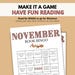 November Book Bingo, Monthly Book Bingo, Fall Reading Games, Reading ...