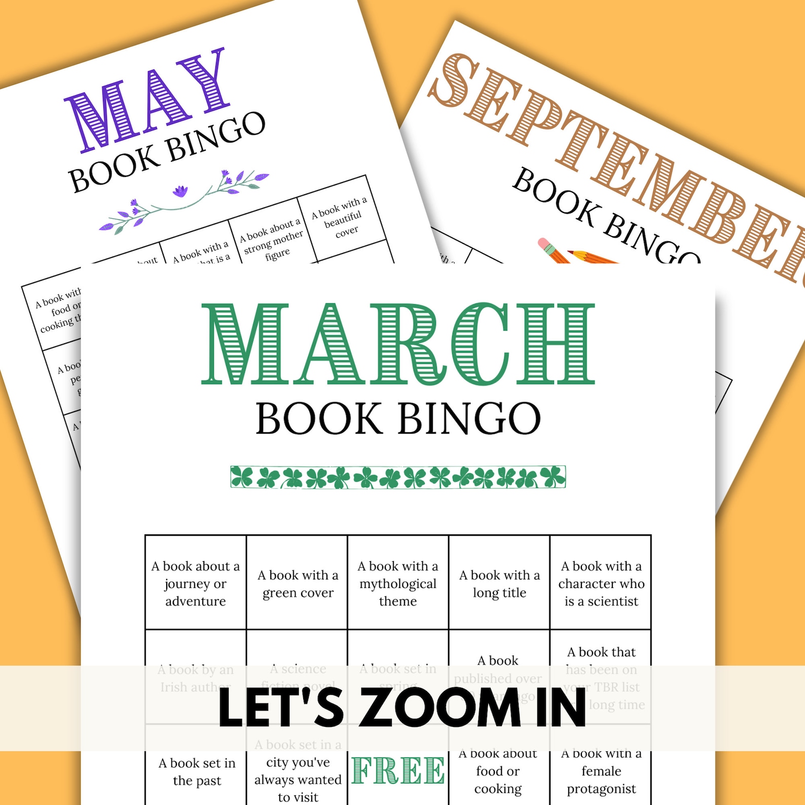 Monthly Book Bingo, Book Lovers Bingo, Adult Book Bingo Template ...