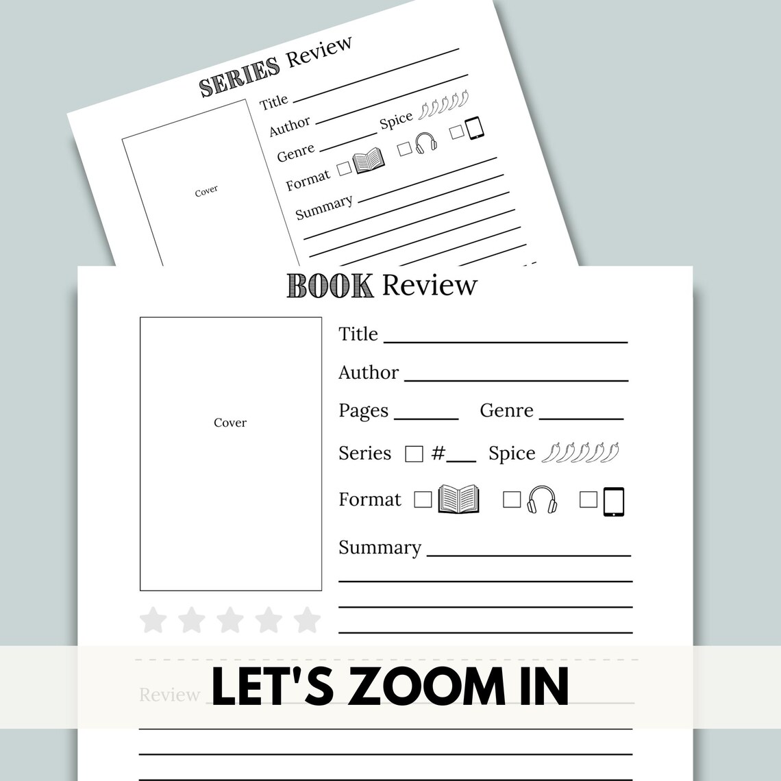 Book Review Bundle, Book and Series Review, Printable Book Reviews ...