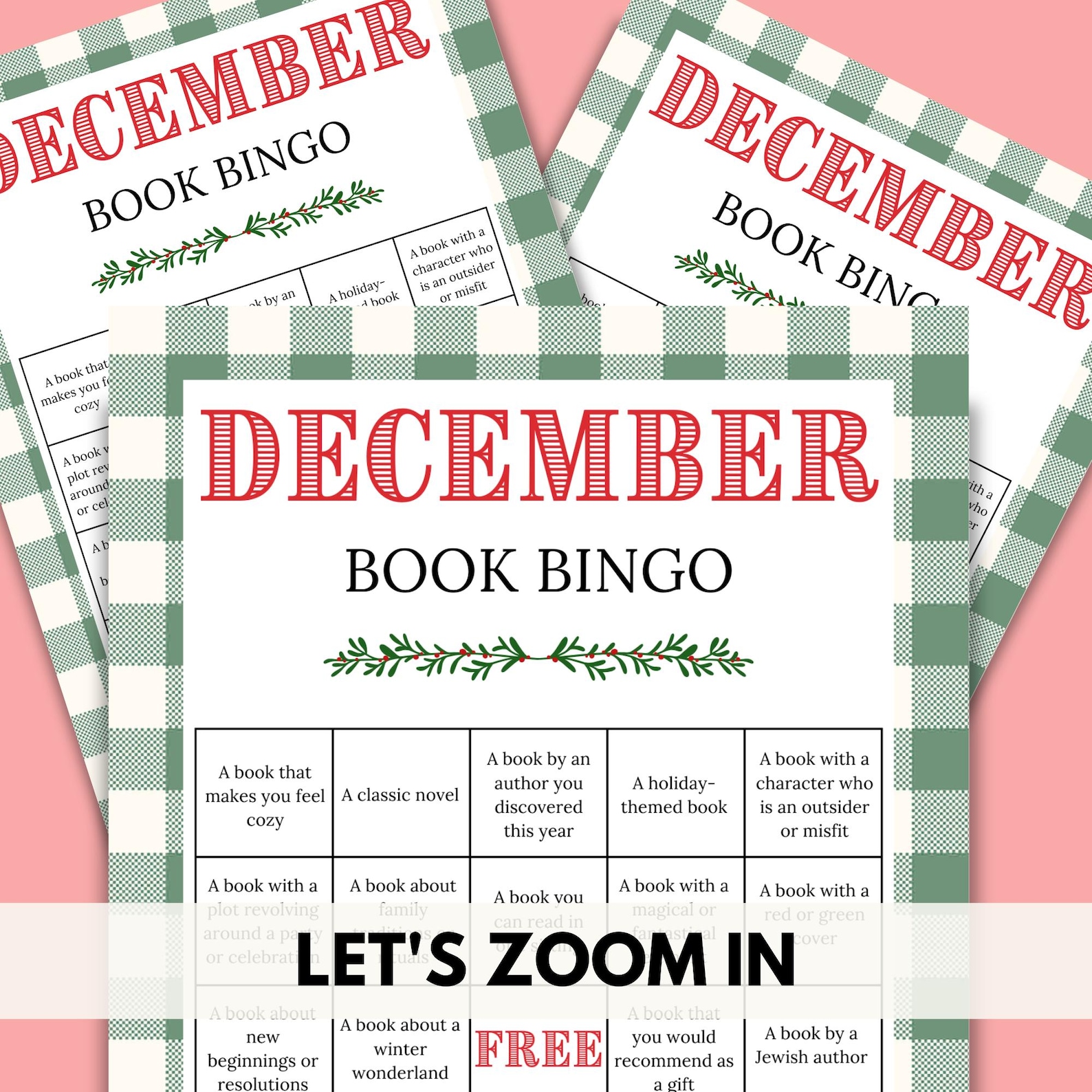 December Book Bingo, Christmas Book Bingo, Printable Bingo, Reading ...