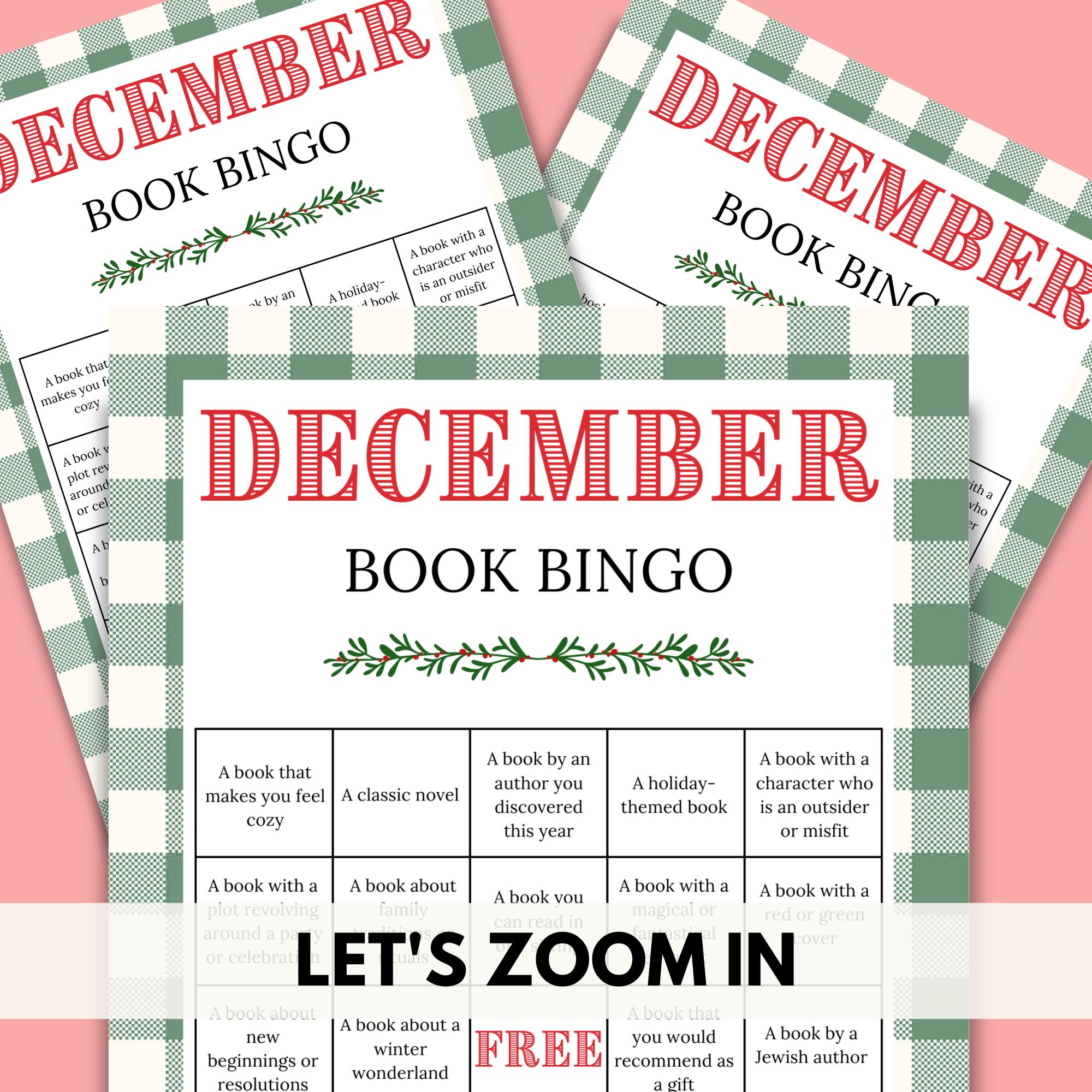 December Book Bingo, Christmas Book Bingo, Printable Bingo, Reading ...