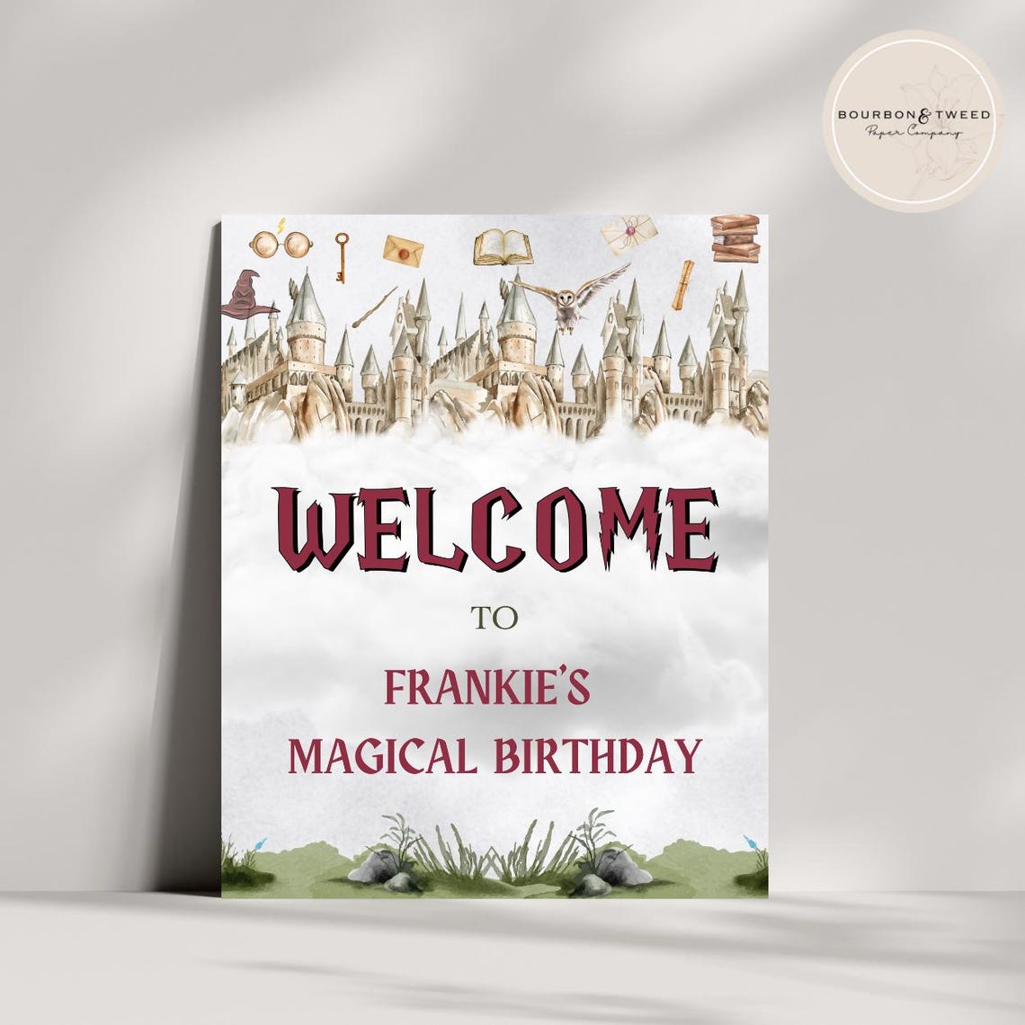 Harry Potter Welcome Sign, Wizard Party Decor (edit on Canva, Instant ...