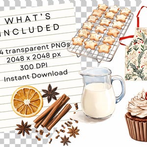 Christmas Baking Clipart Collection - Watercolor Kitchen and Bakery ...