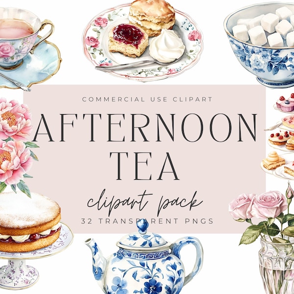 High Tea Clip Art - Etsy