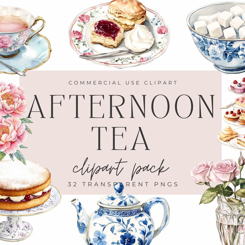 High Tea Clip Art - Etsy