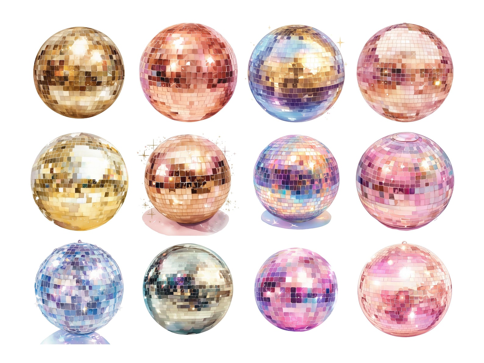 Disco Ball Clipart Bundle, Retro Party Graphics (digital Download) - Etsy