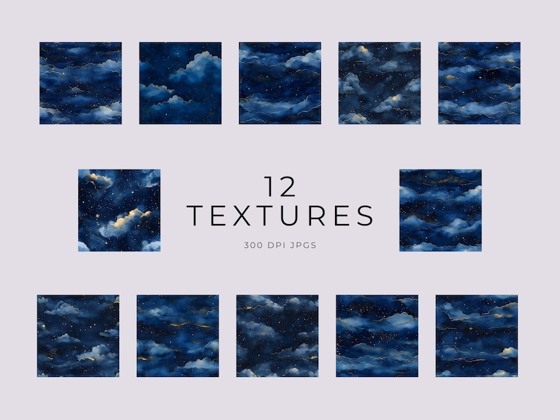 Celestial Night Sky Texture Clipart – Watercolor Backgrounds (JPEG) - Etsy