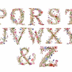 Wildflower Alphabet Clipart - Digital Download, Commercial Use, for ...