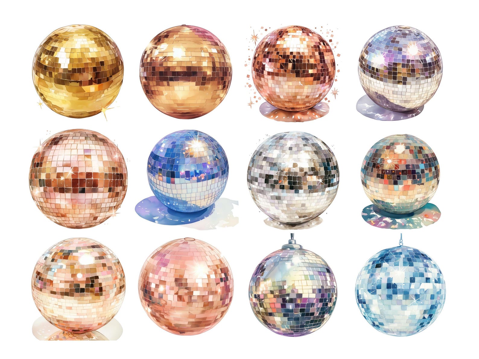 Disco Ball Clipart Bundle, Retro Party Graphics (digital Download) - Etsy