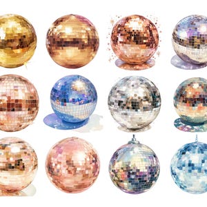 Disco Ball Clipart Bundle, Retro Party Graphics (digital Download) - Etsy